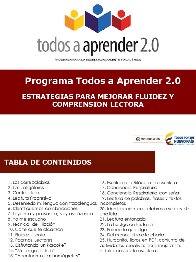 Estrategias Fluidez y Comprension Lectora Diaria | PDF | Puntuación ...