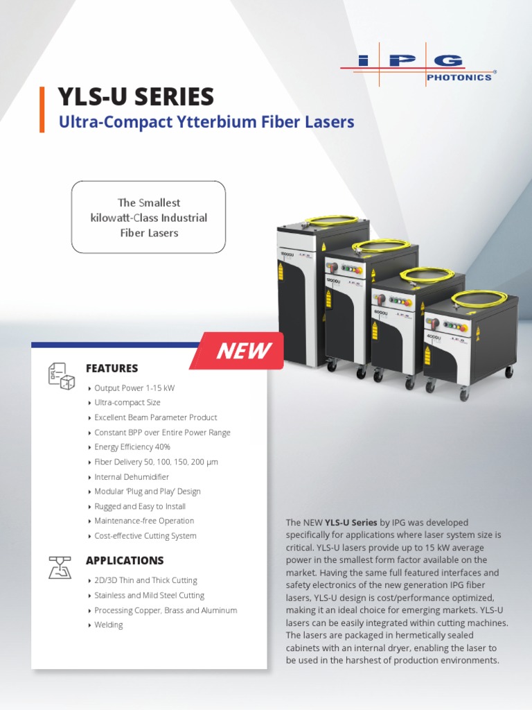 YLS-U Series Datasheet | PDF | Laser | Optical Fiber