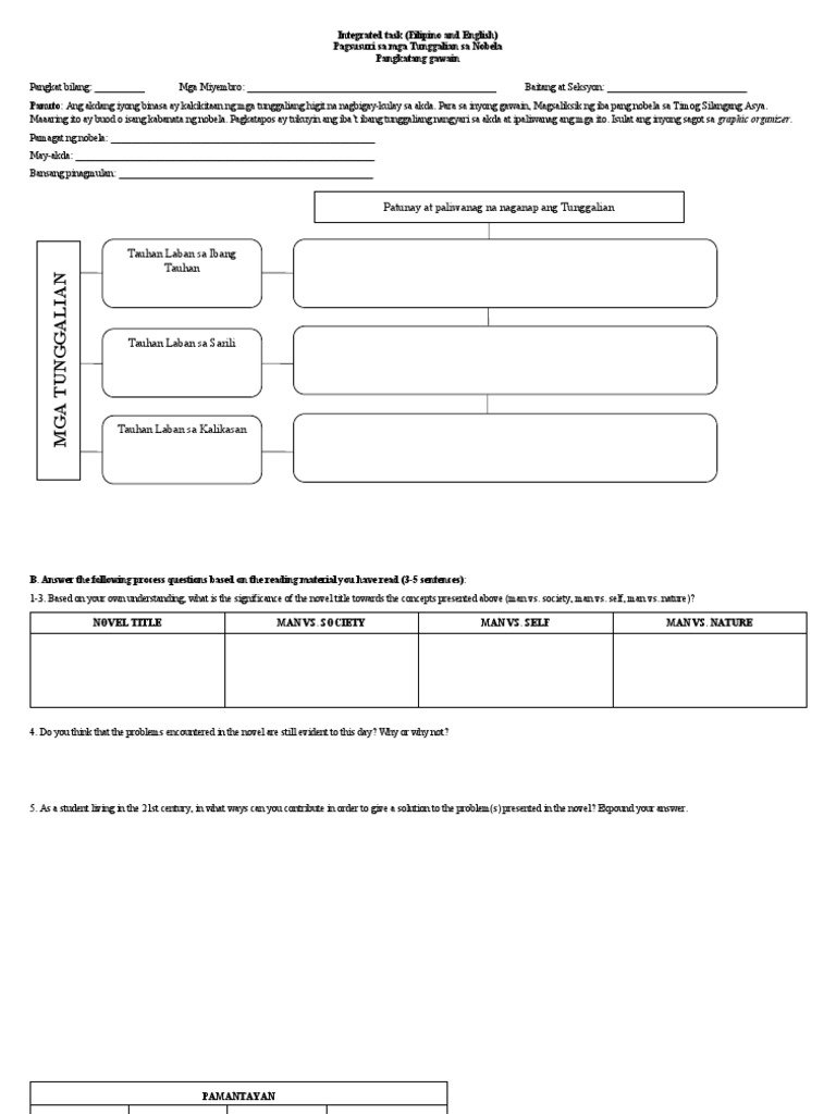 Week 4 Integrated Task Filipino and English 1 | PDF