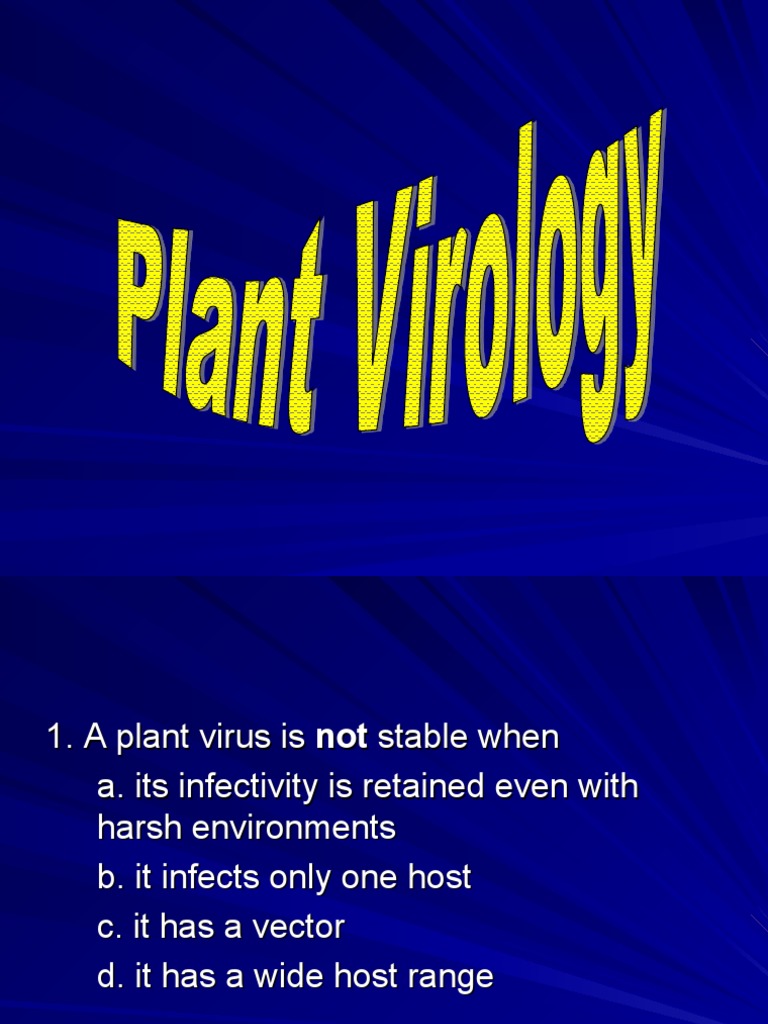 Virology | PDF | Virus | Plant Virus