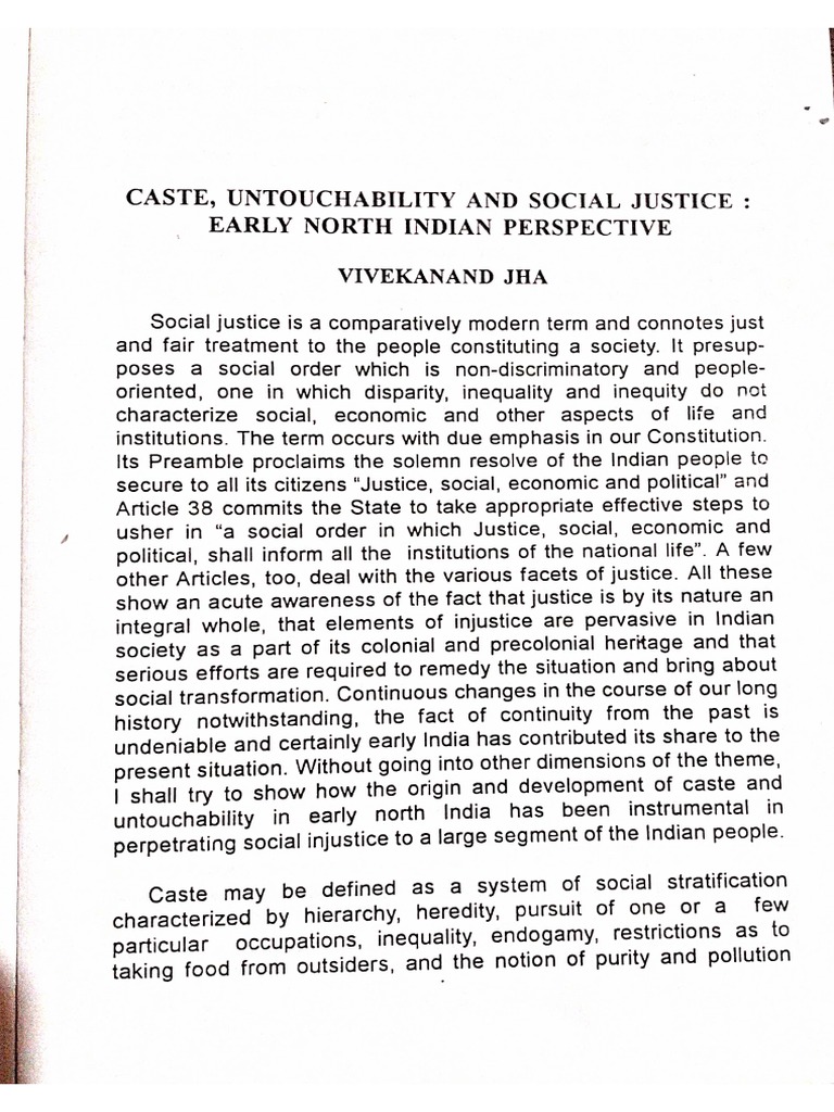 CH-1 Caste | PDF