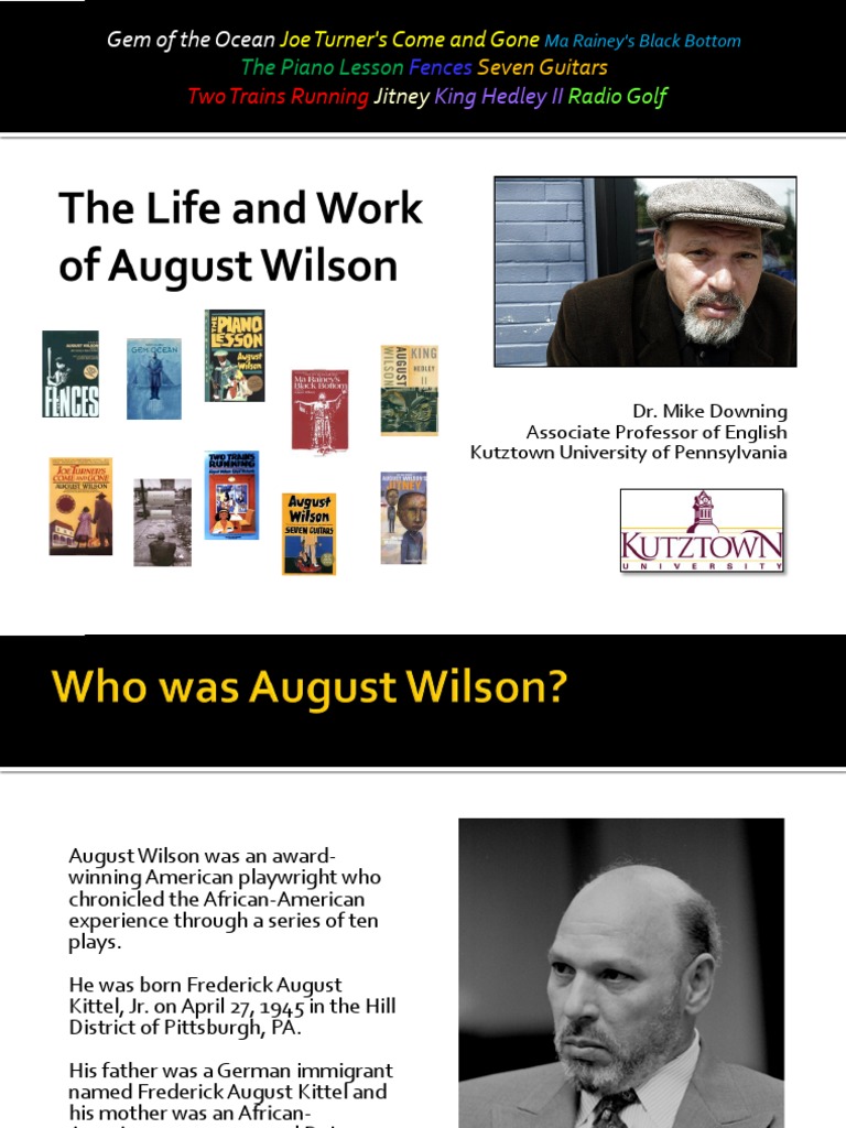 The Life and Work of August Wilson Slide Show | PDF | Art | History
