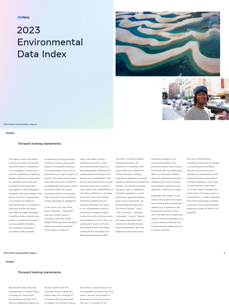 Meta 2023 Environmental Data Index | PDF | Economies | Business