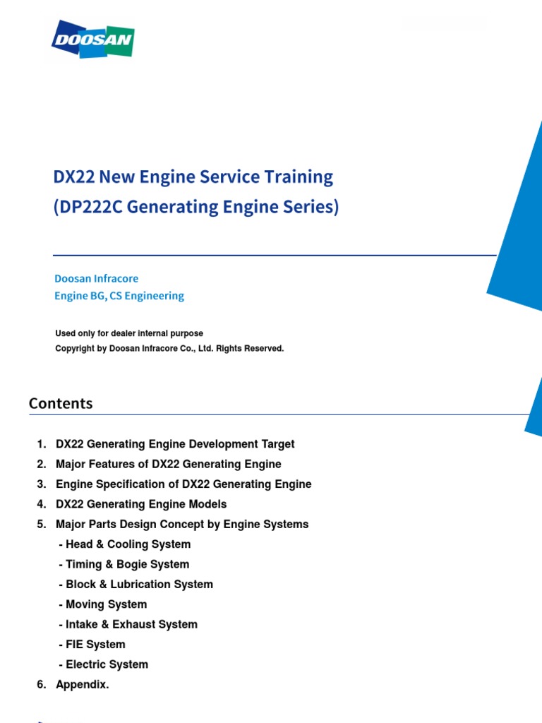 Engine Service Training (DP222CA, DP222CB, DP222CC) | PDF ...