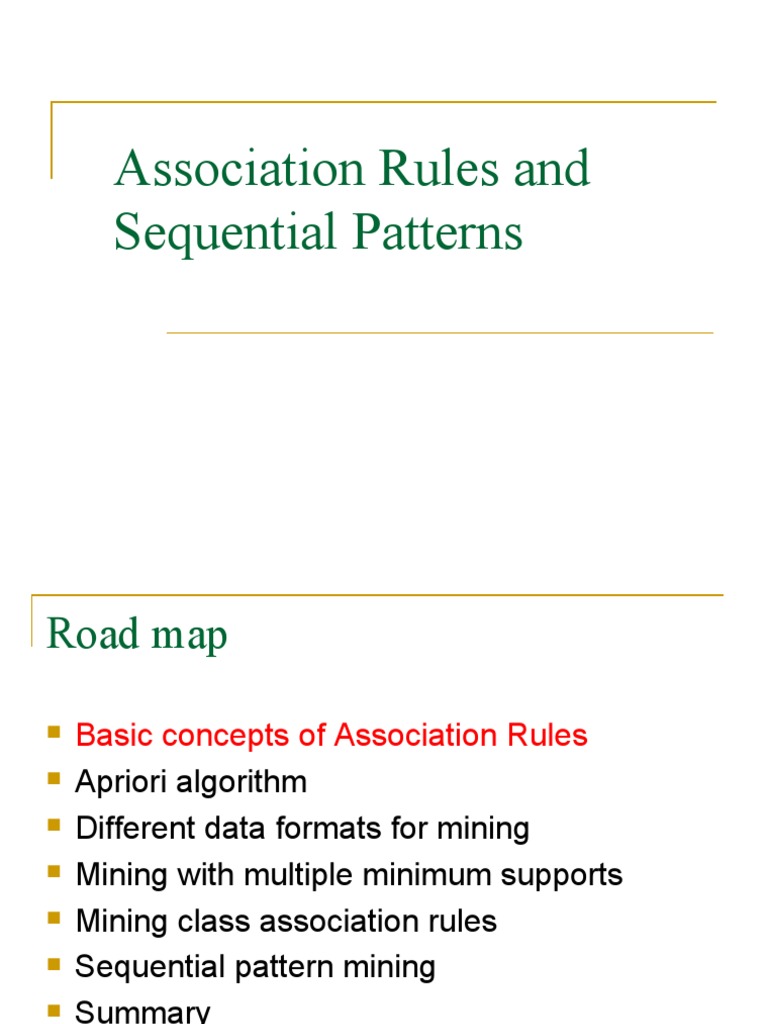 CS583 Association Sequential Patterns | PDF | Data Mining | Information Technology