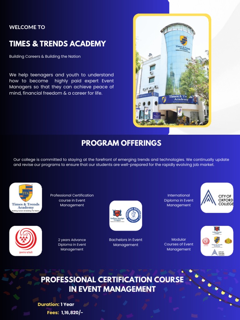 Event Management Courses at TTA | PDF | Professional Certification ...