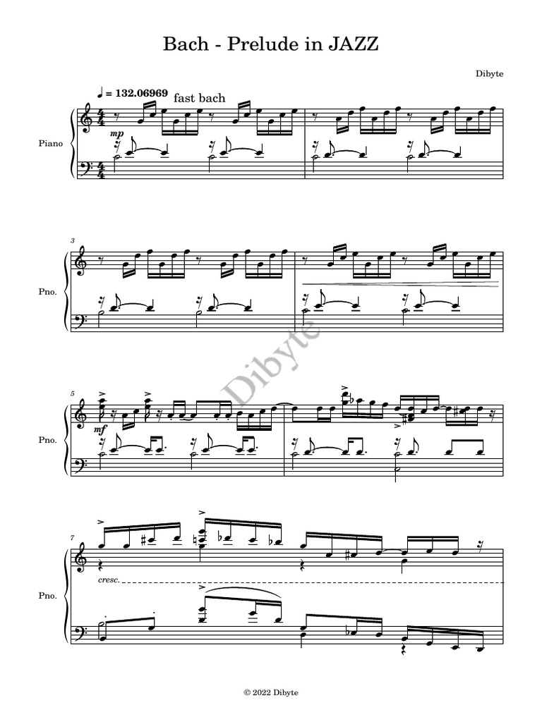 Bach Prelude But I Love JAZZ | PDF | Classical Music