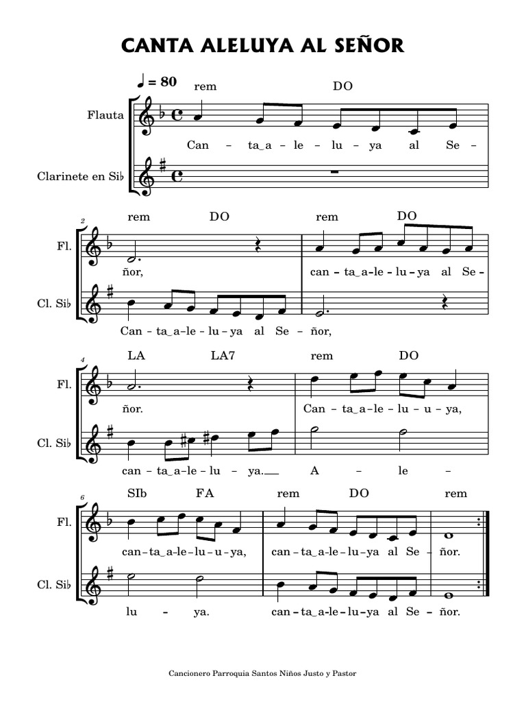 Canta Aleluya Al Señor | PDF