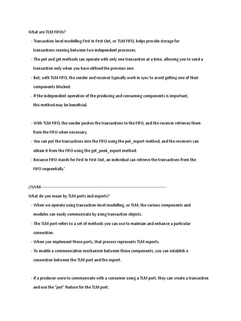 Uvm TLM Fifo | PDF | Computers | Technology & Engineering
