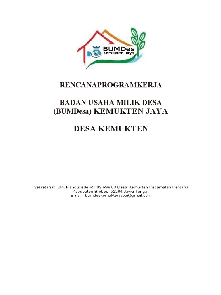 Rencana Program Kerja BUMDesa Kemukten Jaya | PDF