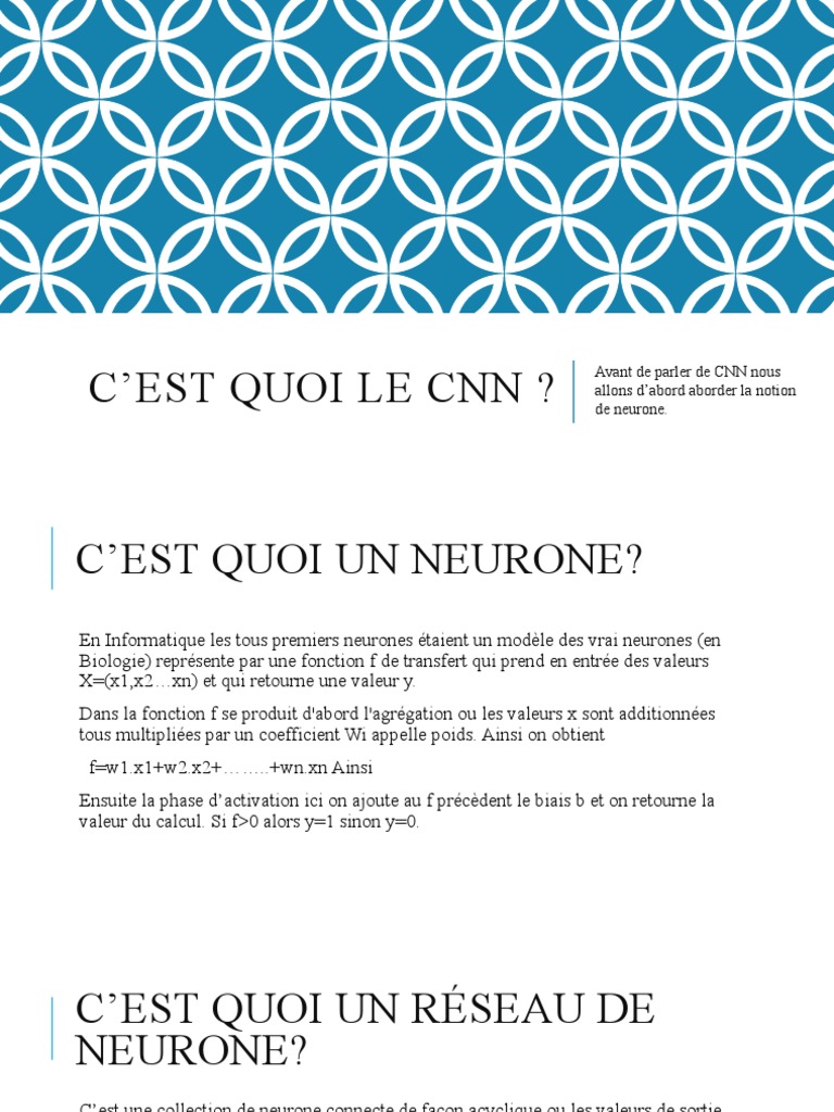 C'est Quoi Le CNN | PDF | Réseau de neurones artificiels ...