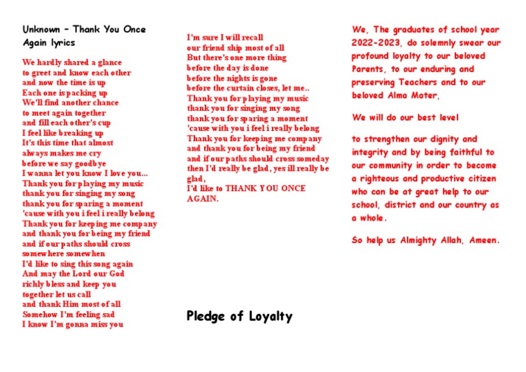 Pledge of Loyalty | PDF