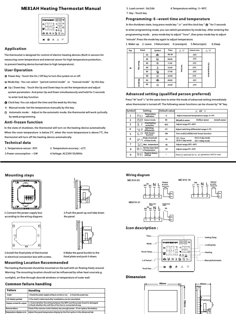 Manual Termostat Pdf