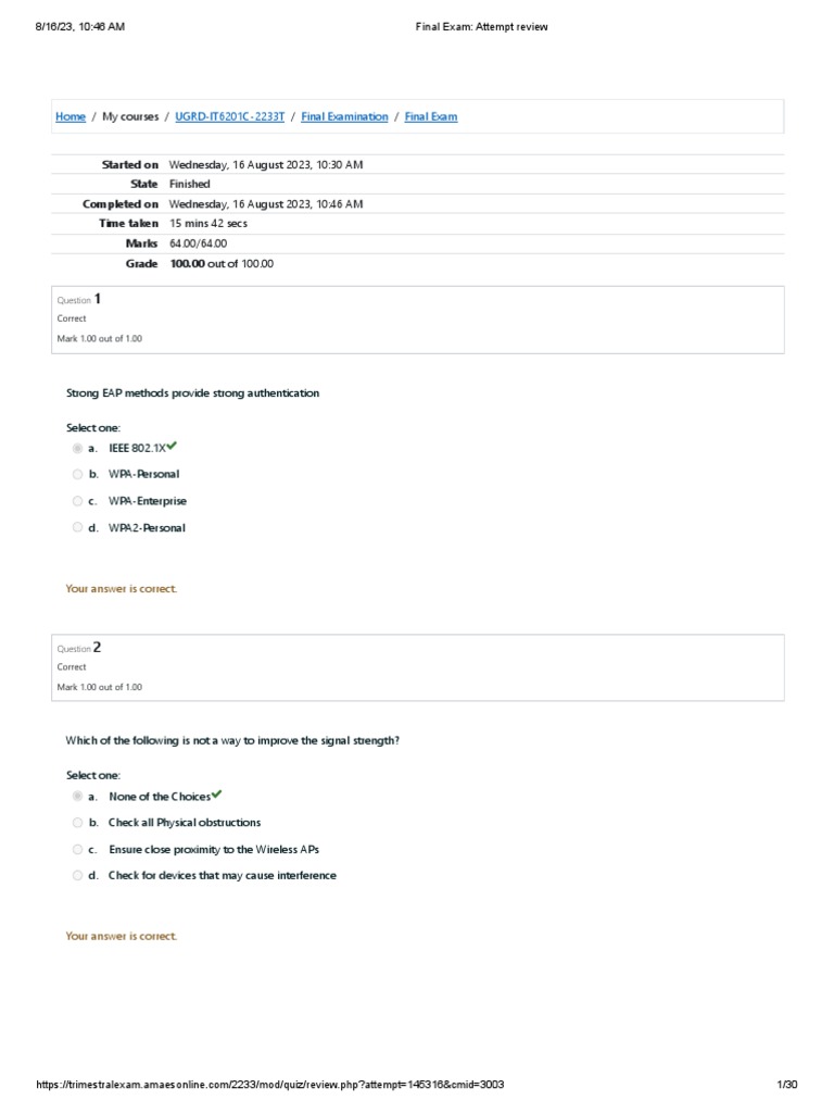 Final Exam - UGRD-IT6201C Principles of Operating Systems | PDF | Computer Network | Microsoft ...