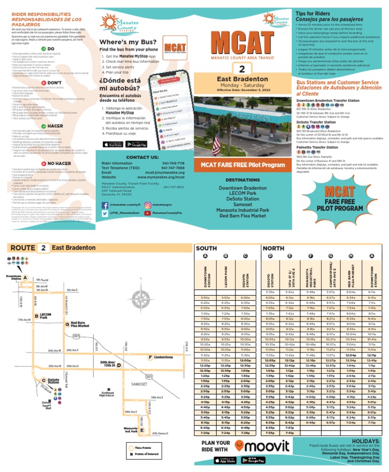 MCAT Route 2 Brochure 10-24-2022 | PDF | Transport | Public Transport