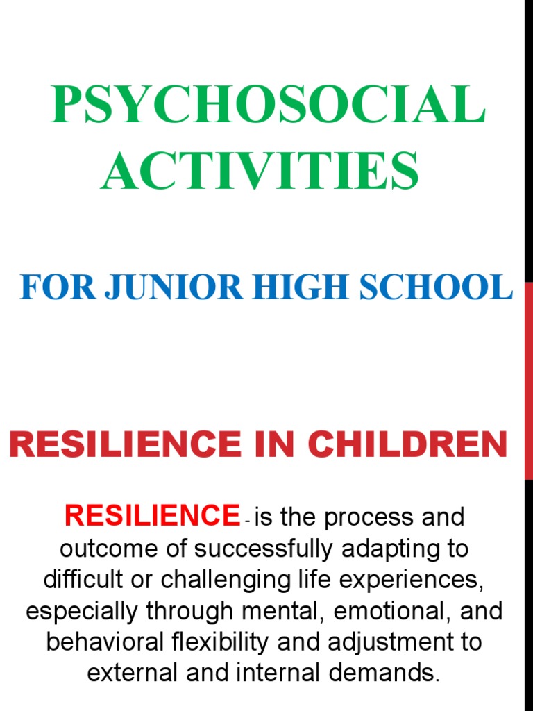 Esp Psychosocial Activities | PDF
