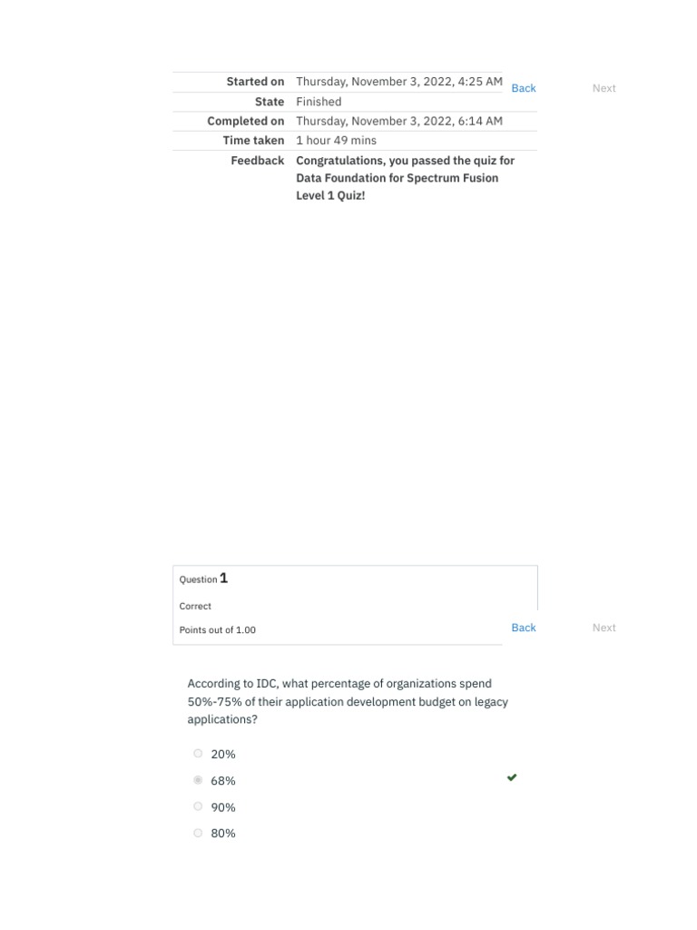 IBM Spectrum Fusion Quiz Results | PDF | Cloud Computing | Red Hat