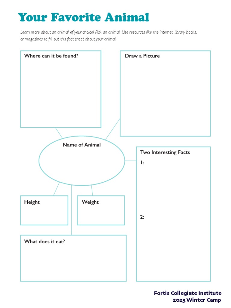 Animal Research Graphic Organizer | PDF
