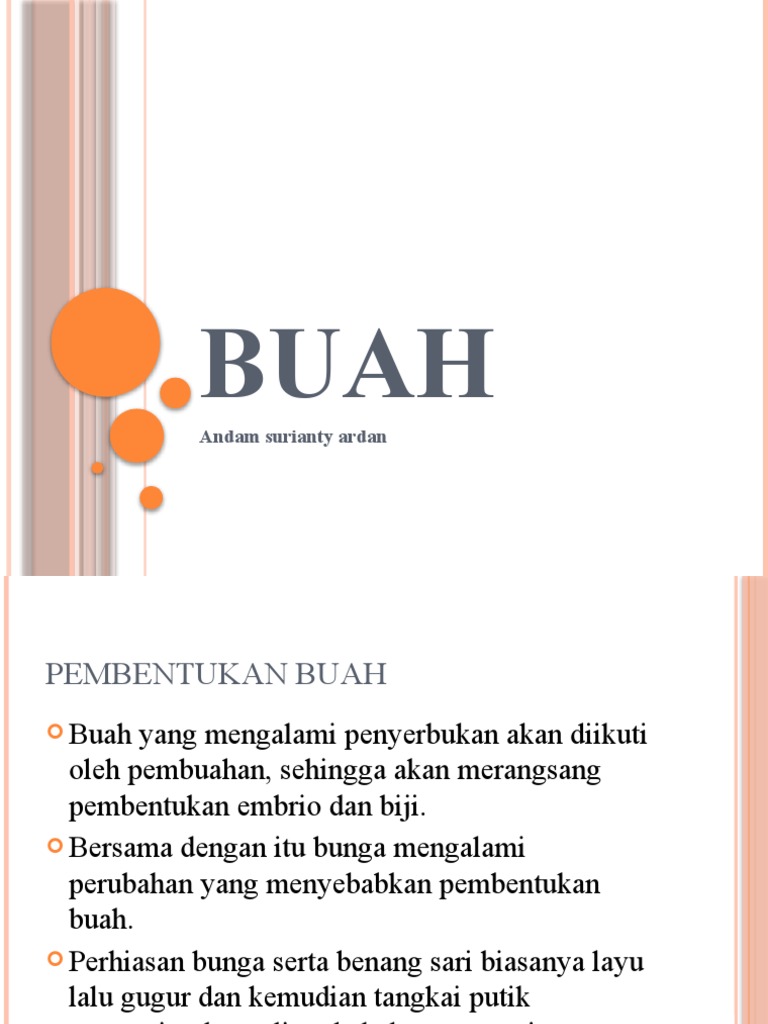Morfologi dan Tipe Buah dalam Botani | PDF