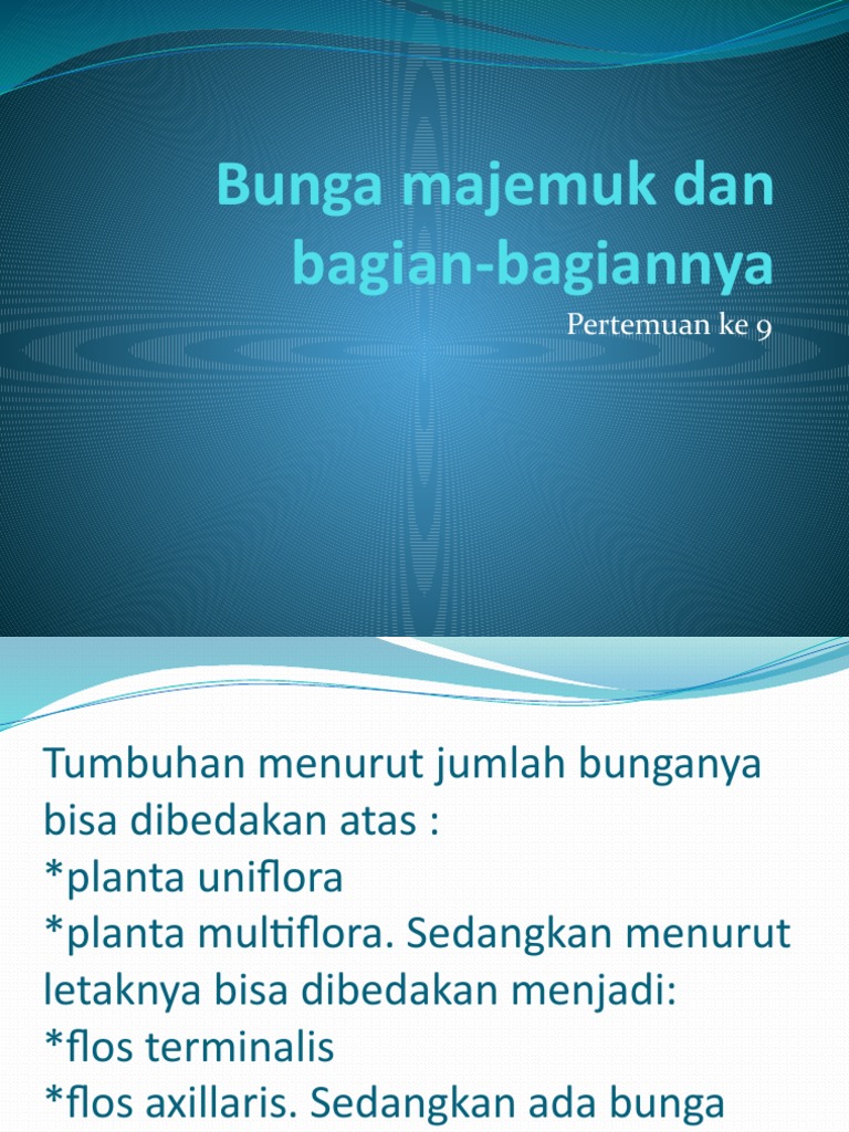 Bunga Majemuk Dan Bagian-Bagiannya | PDF