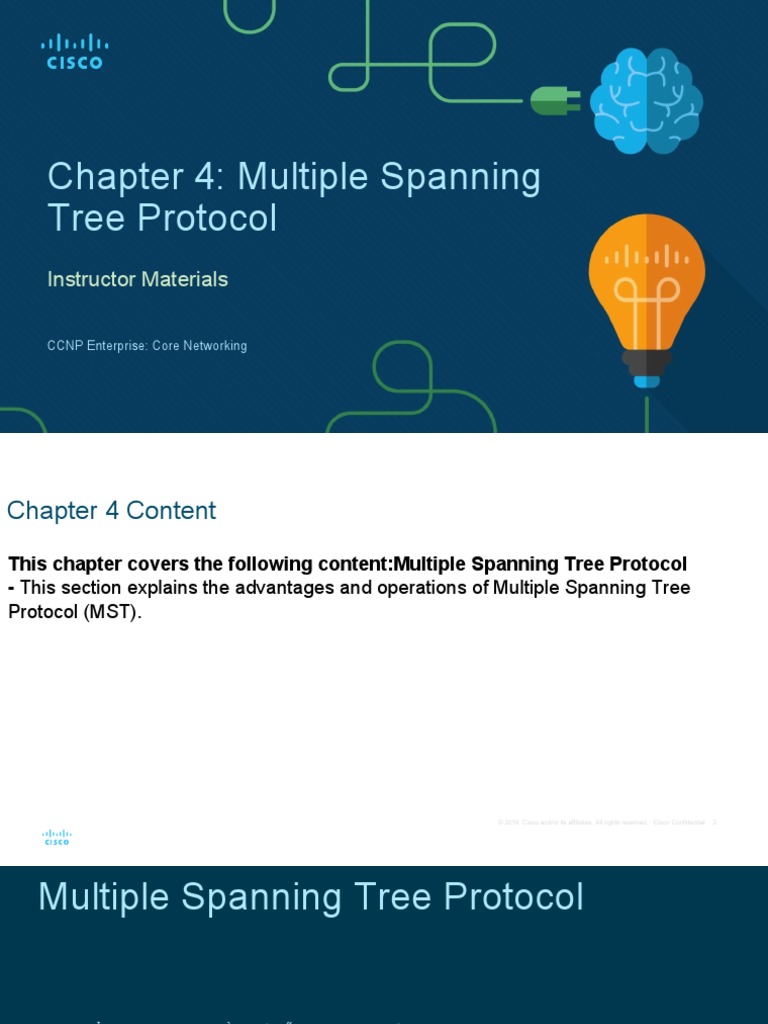 ENCOR - Chapter - 4 - Multiple Spanning Tree Protocol | PDF ENCOR - Chapter - 4 - Multiple Spanning Tree Protocol | PDF