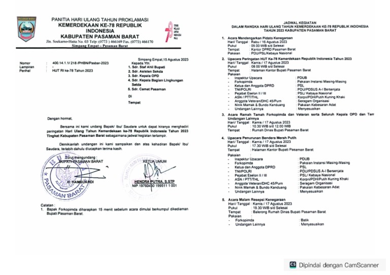 Revisi Undangan Upacara Hut Ri Ke 78 Pdf