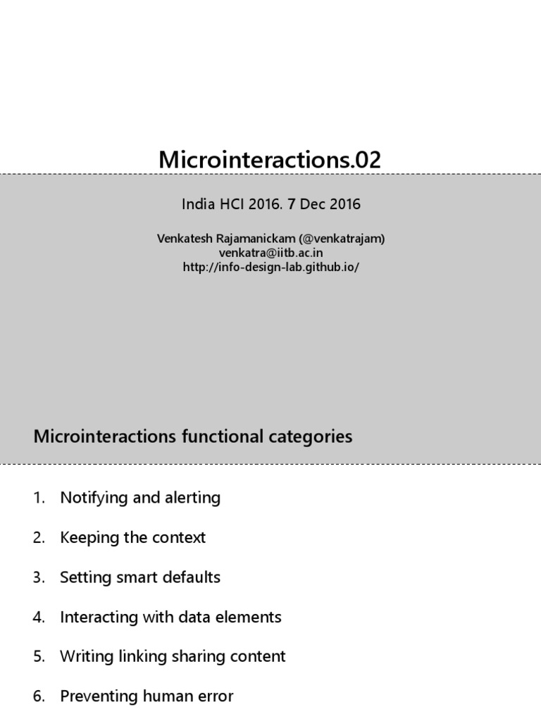 02 Microinteractions | PDF | Computers | Technology & Engineering