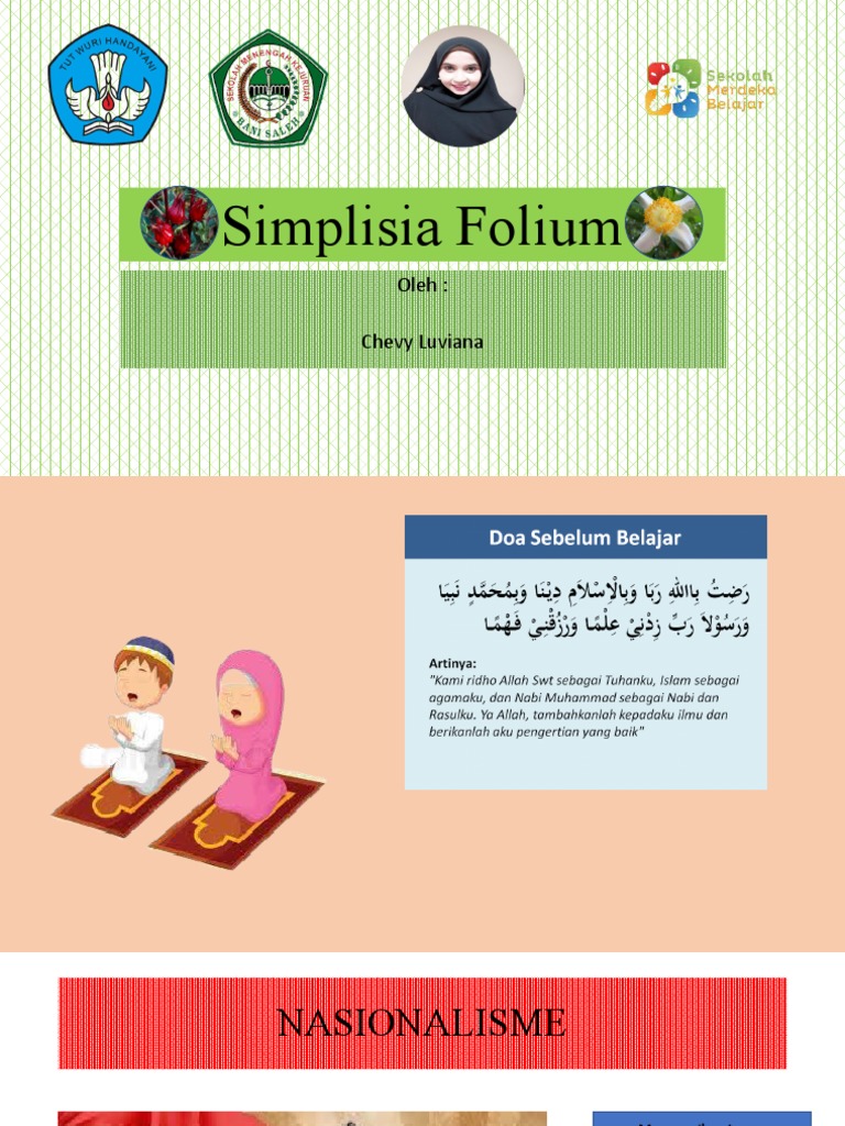 Media Ajar Simplisia Folium | PDF
