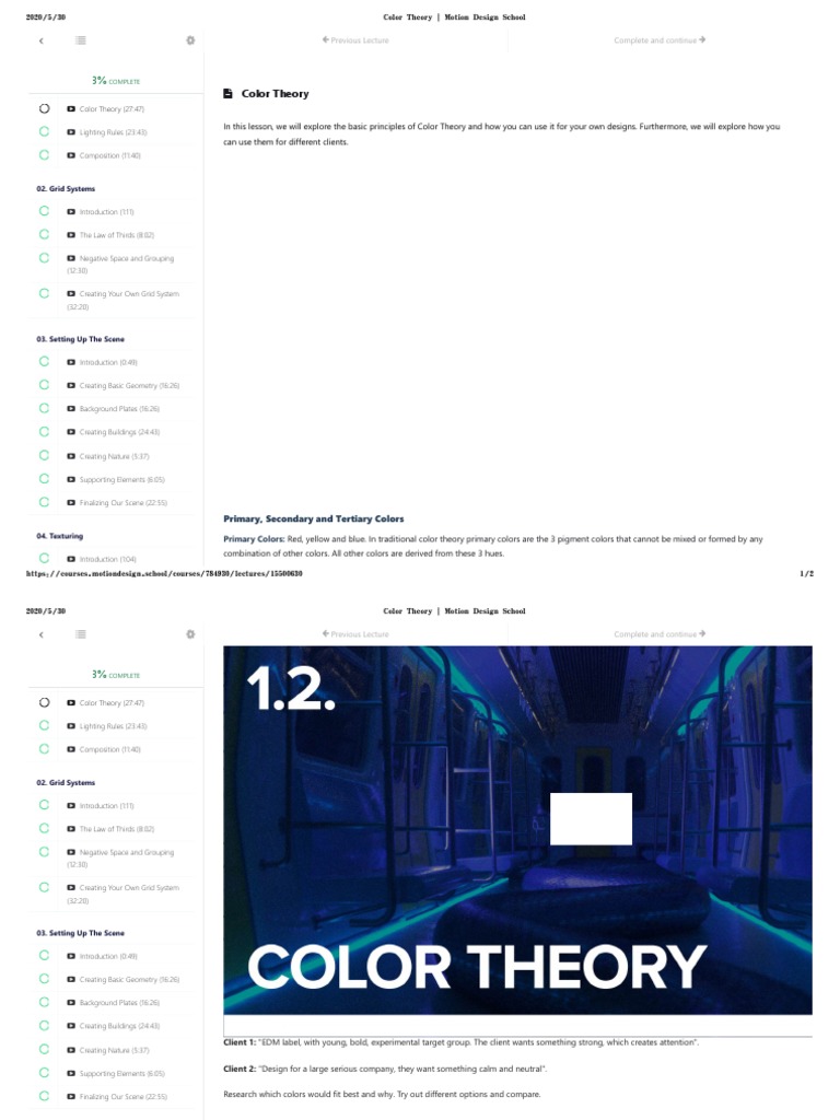 Color Theory - Motion Design School | PDF | Color | Light