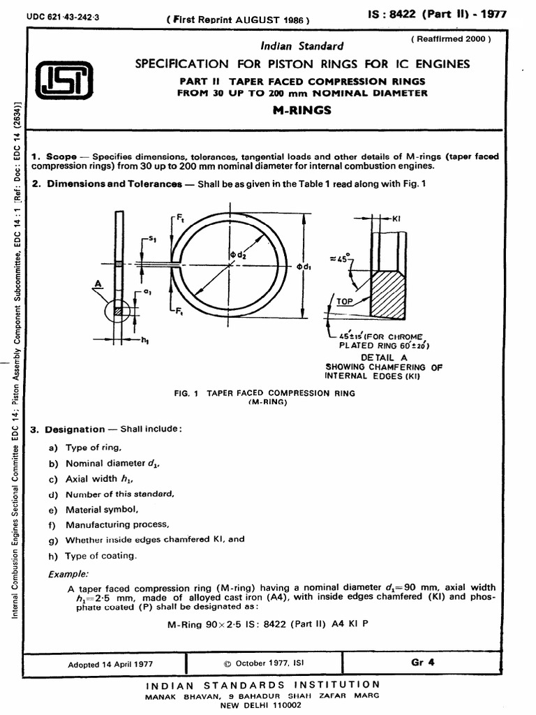Is 8422-2 - 1977 - 1 | PDF | Engineering Tolerance | Machines