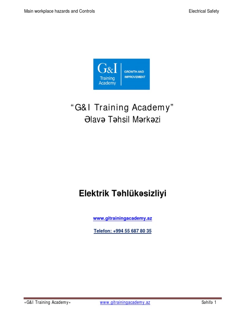 Hand Out Module 6 Electrical Safety | PDF