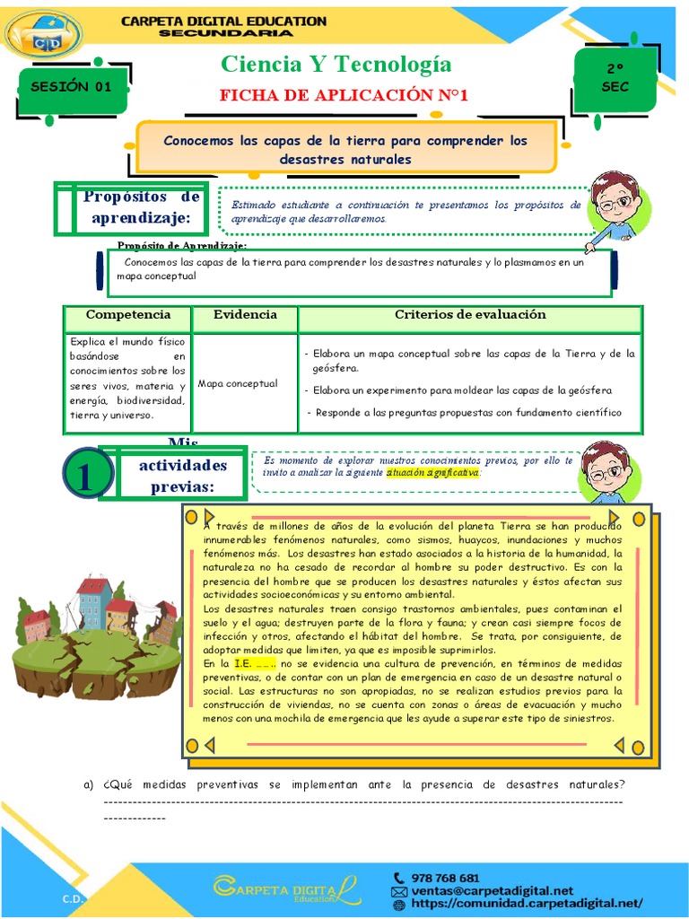 1° FICHA DE APLICACIÓN-SESIÓN1-SEM.1-EXP.3-CyT | PDF | Tierra | Agua