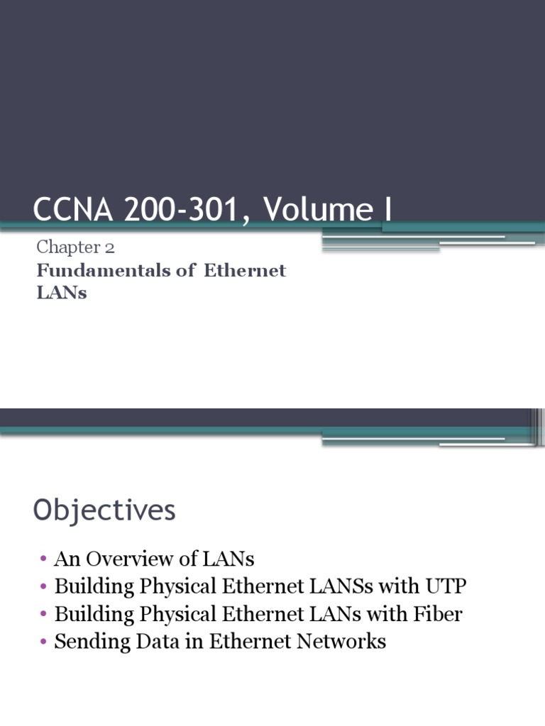 CCNA 200-301 Chapter 2-Fundamentals of Ethernet Lans | PDF