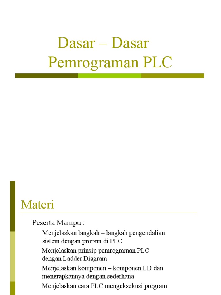 Seminar Pelatihan Pemograman PLC 1 | PDF