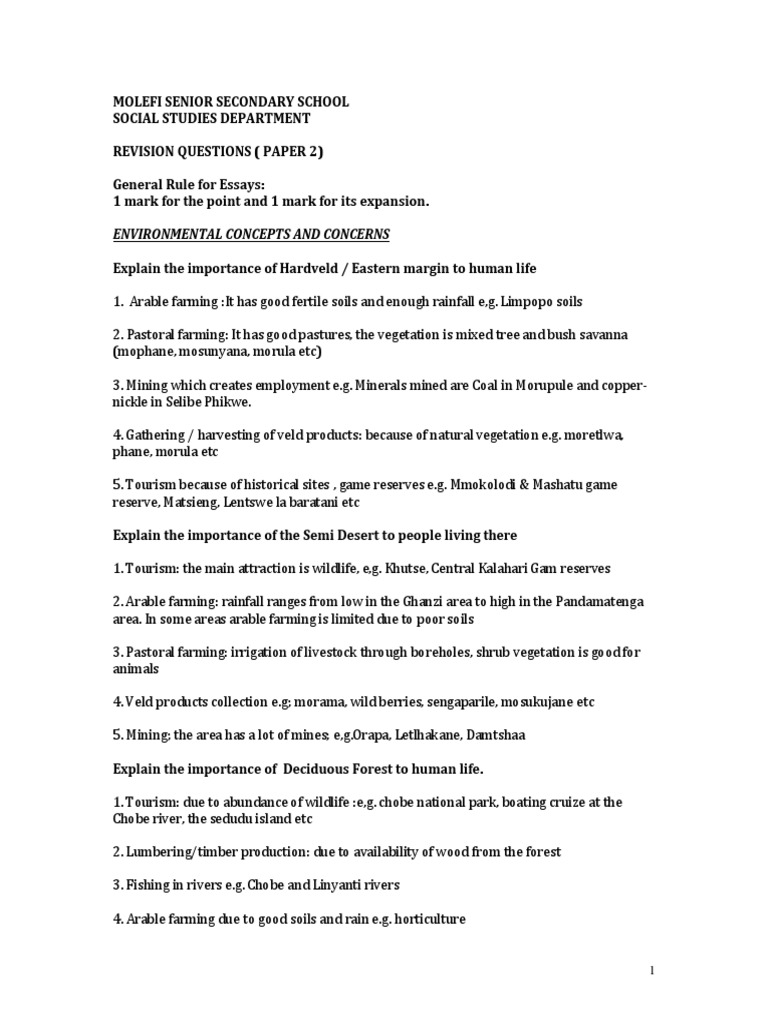 Grade 8 Social Studies Revision Guide | PDF | Family