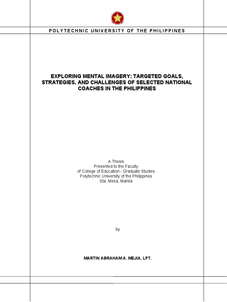 Mejia Final Thesis Chapter 1 3 | PDF | Mind | Mental Image