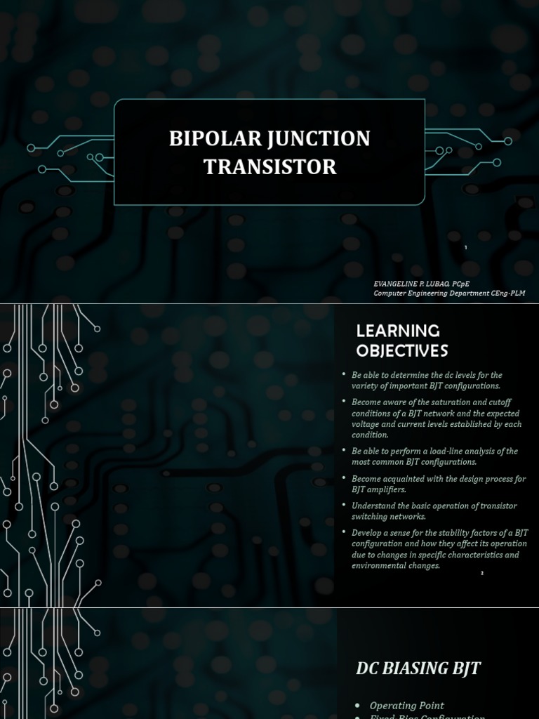Module 4b DC Biasing BJT | PDF | Bipolar Junction Transistor | Transistor