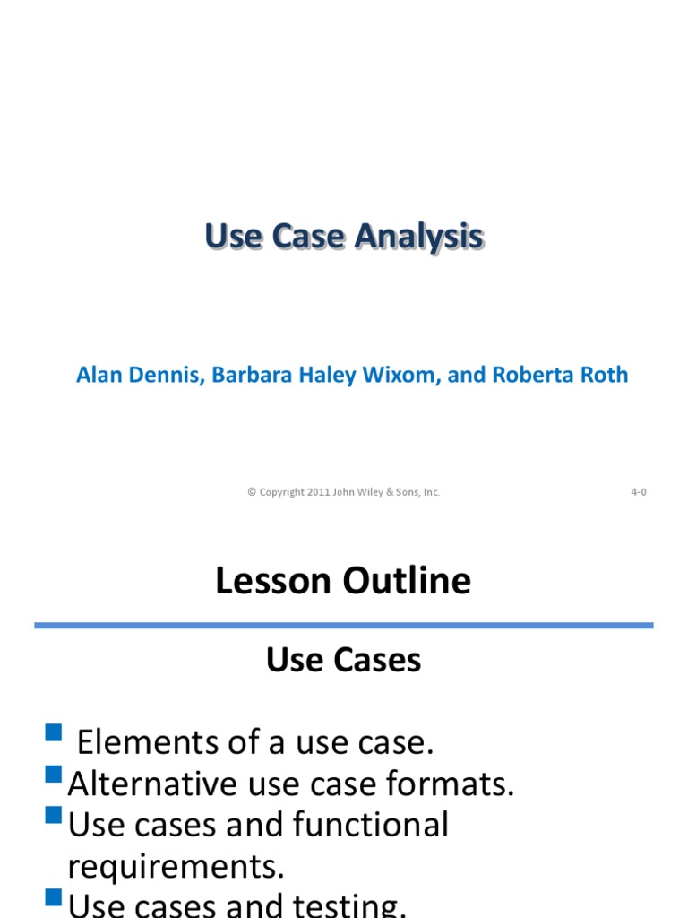 04-Use Case Analysis | Download Free PDF | Use Case | Copyright