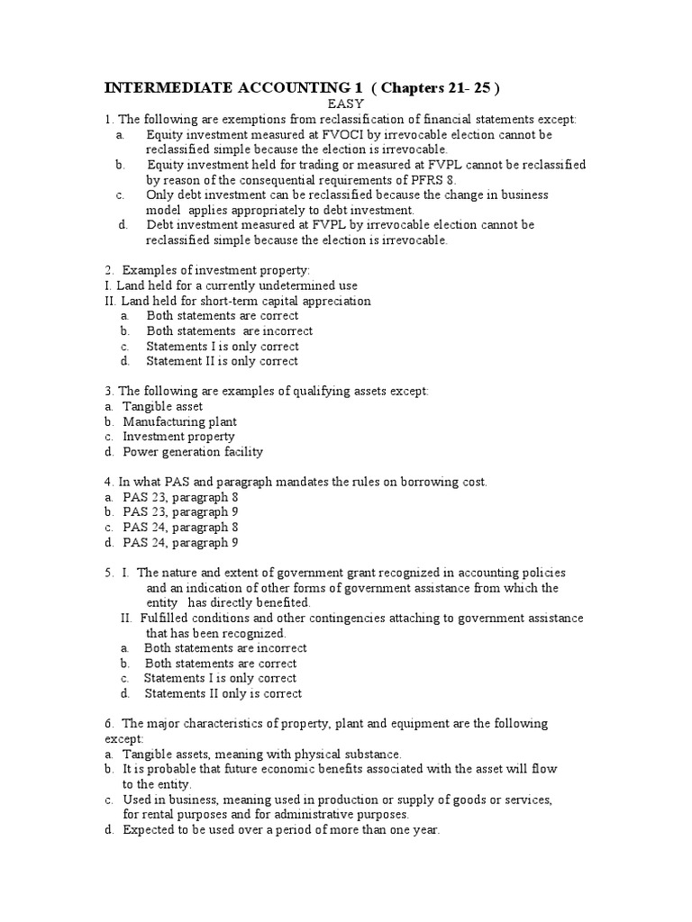 Intermediate Accounting 1 | PDF | Depreciation | Fair Value
