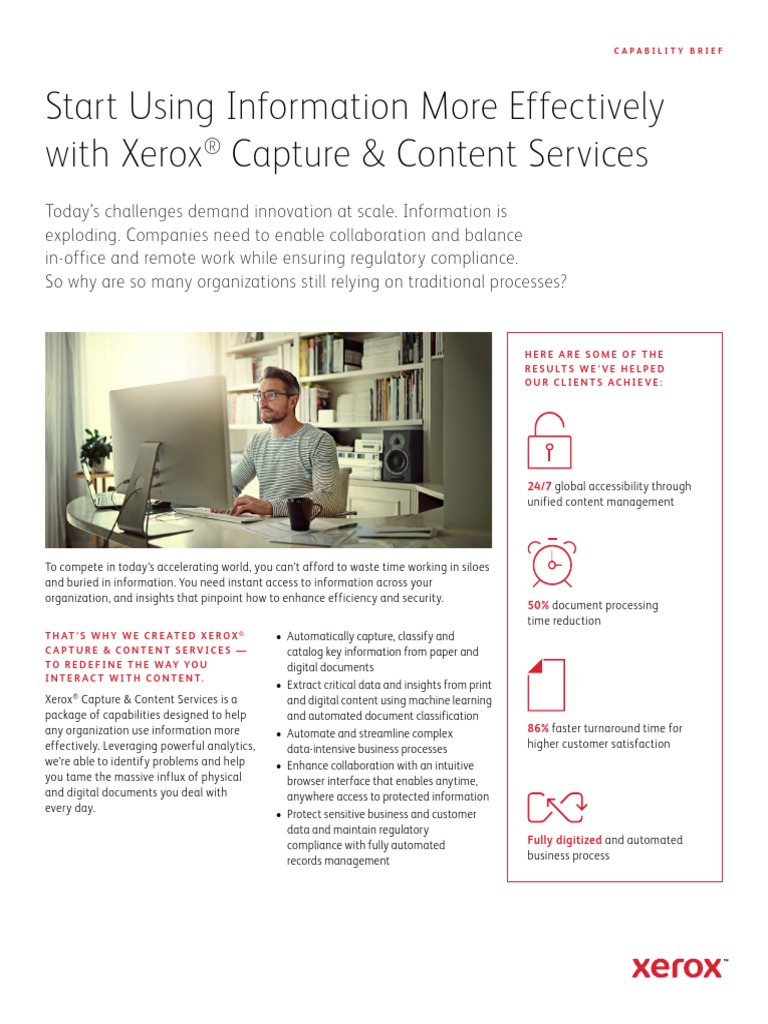 Start Using Information More Effectively With Xerox® Capture & Content ...
