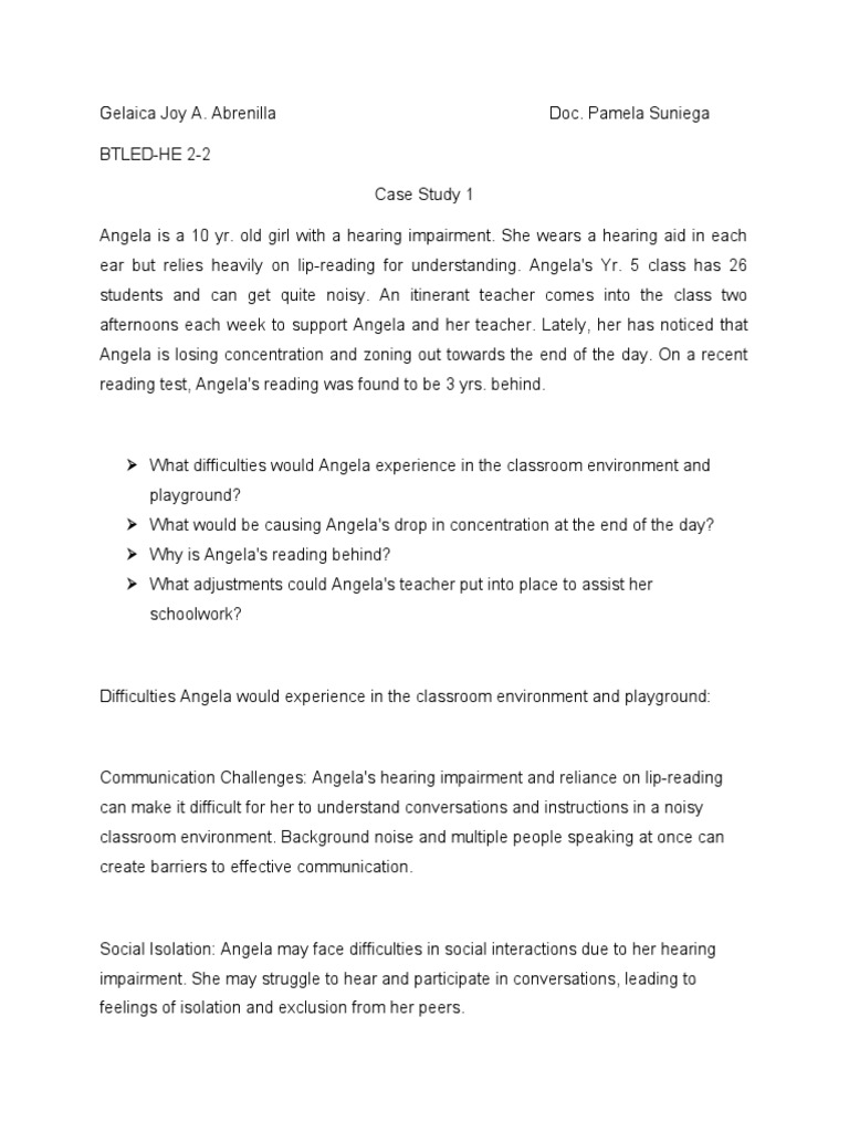 Case Study | PDF | Phonics | Classroom