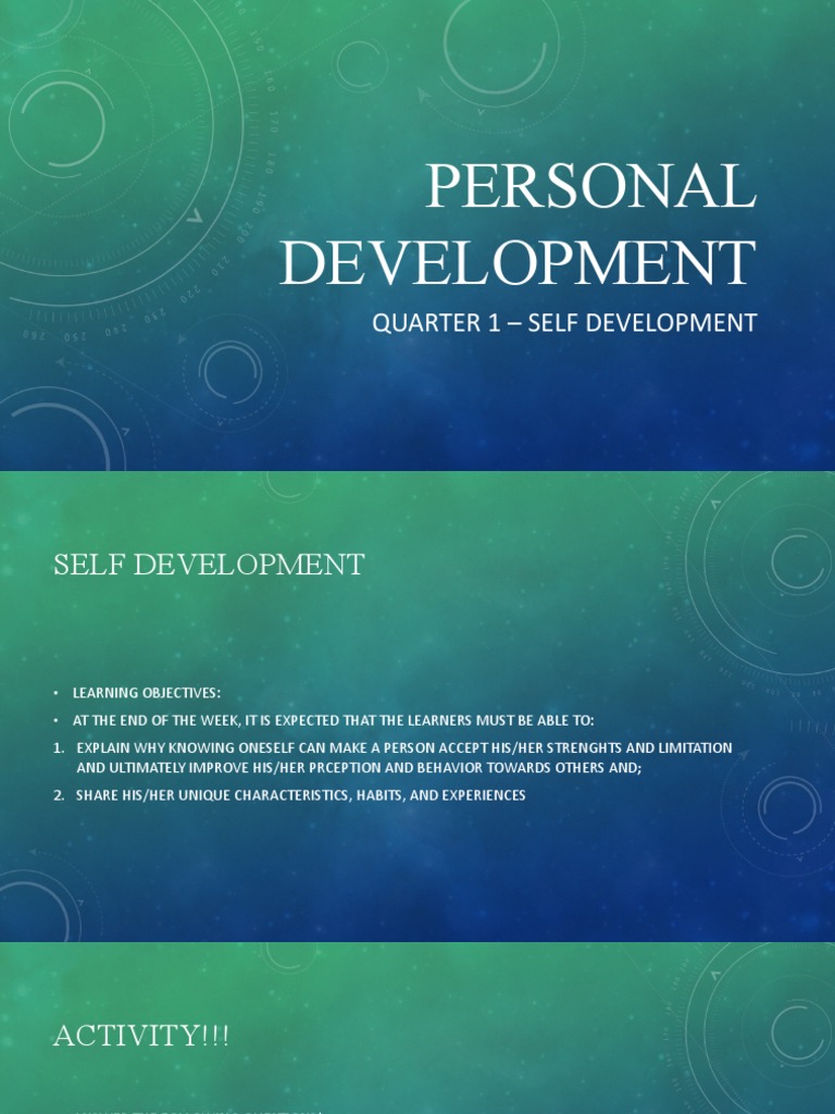 Personal Development | PDF | Adolescence | Feeling