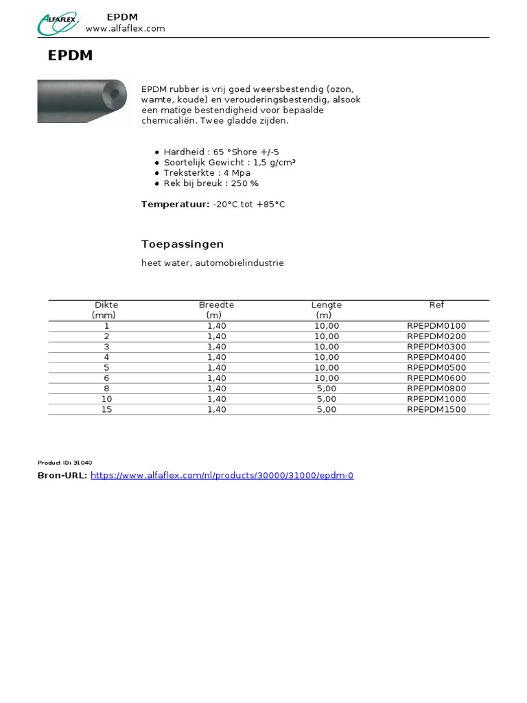 Alfaflex - EPDM | PDF