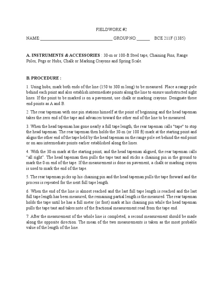 Fieldwork 2 | PDF | Mean | Metrology