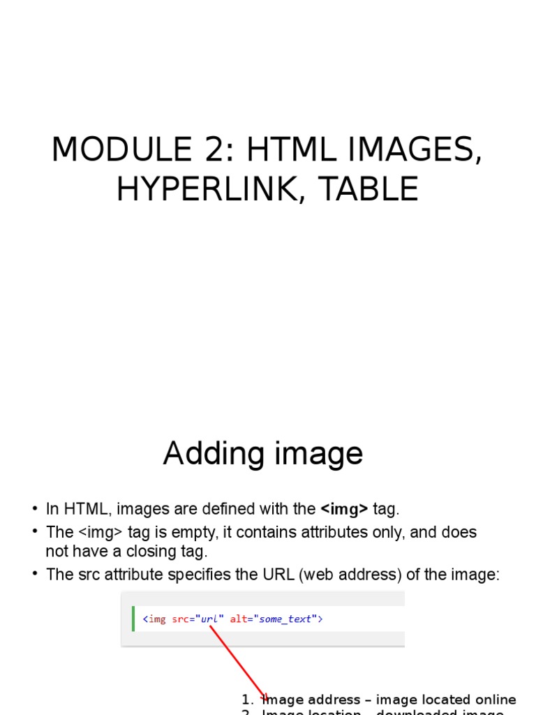 Module 2 | PDF | Html Element | Hyperlink