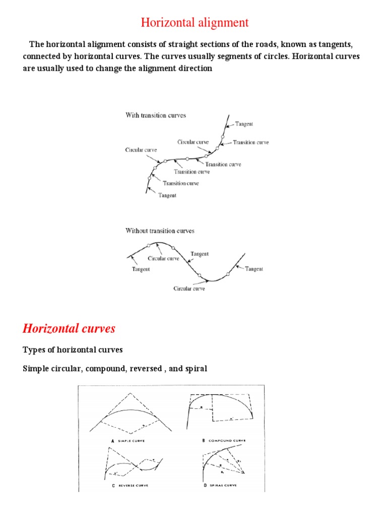 Horizontal Curves | Download Free PDF | Angle | Tangent