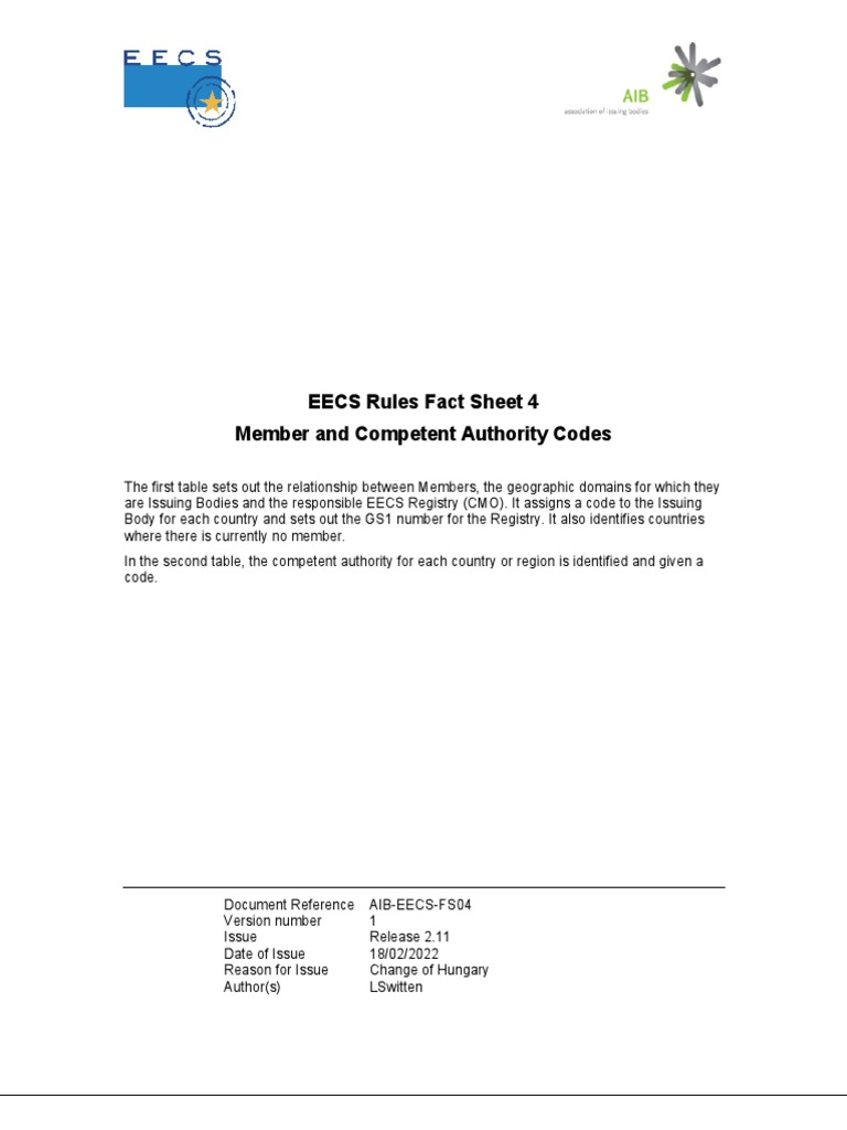 AIB-2021-EECSFS-04 EECS Rules Fact Sheet 04 - Member and Competent ...