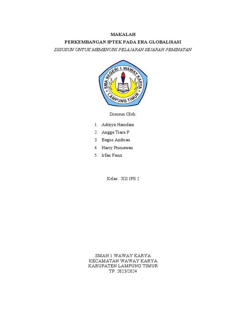 Makalah Perkembangan Iptek Pada Era Globalisasi | PDF
