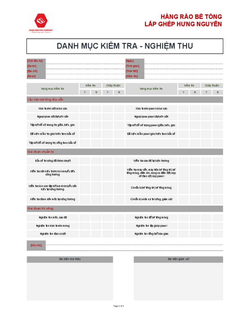 Inspection Checklist Rev 1 | PDF
