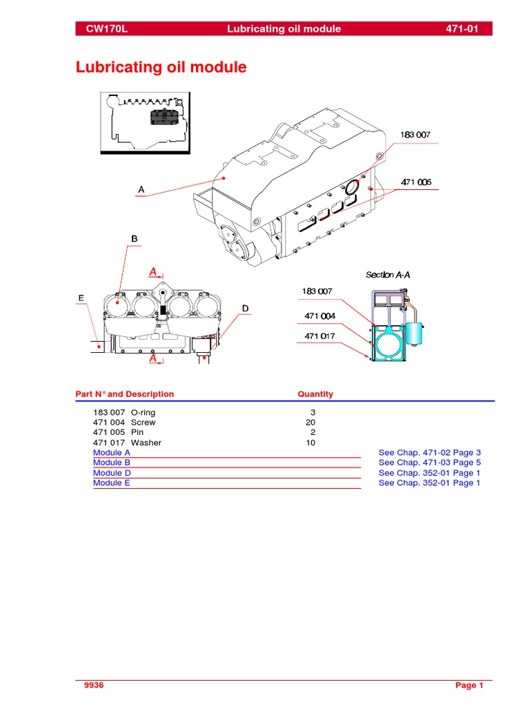 471 01 Lubricating Oil Module | PDF